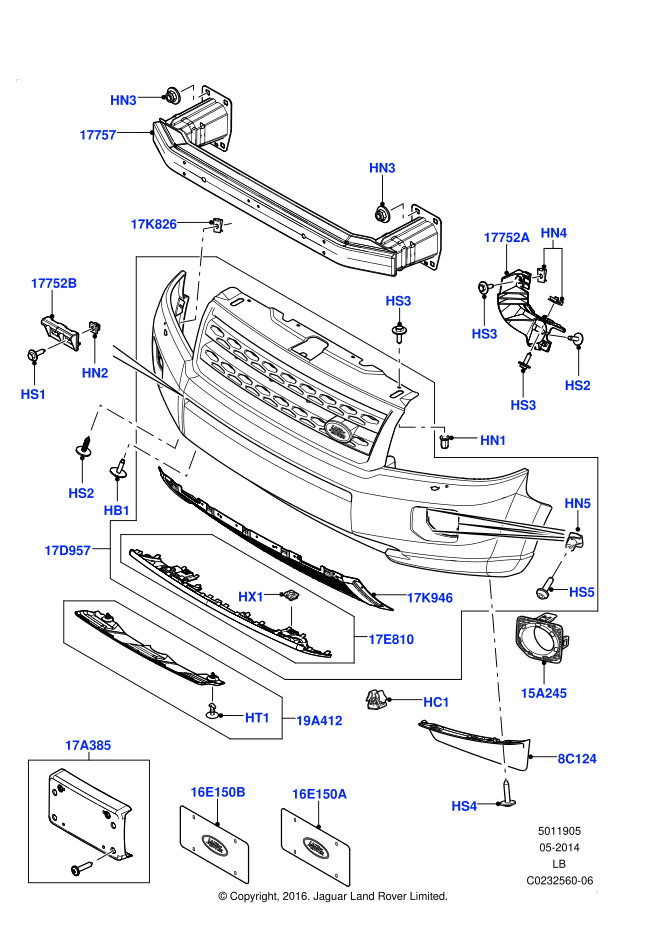 LR040832 - LAND ROVER BUMPER - FRONT – Rostock Auto Spare Parts