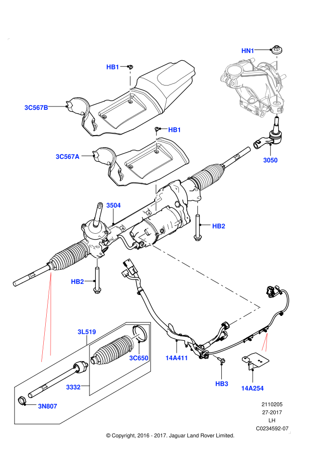 LR089135 - LAND ROVER GEAR - STEERING – Rostock Auto Spare Parts