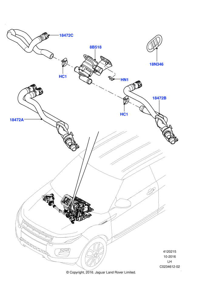 LR077461 - LAND ROVER HOSE - HEATER WATER – Rostock Auto Spare Parts