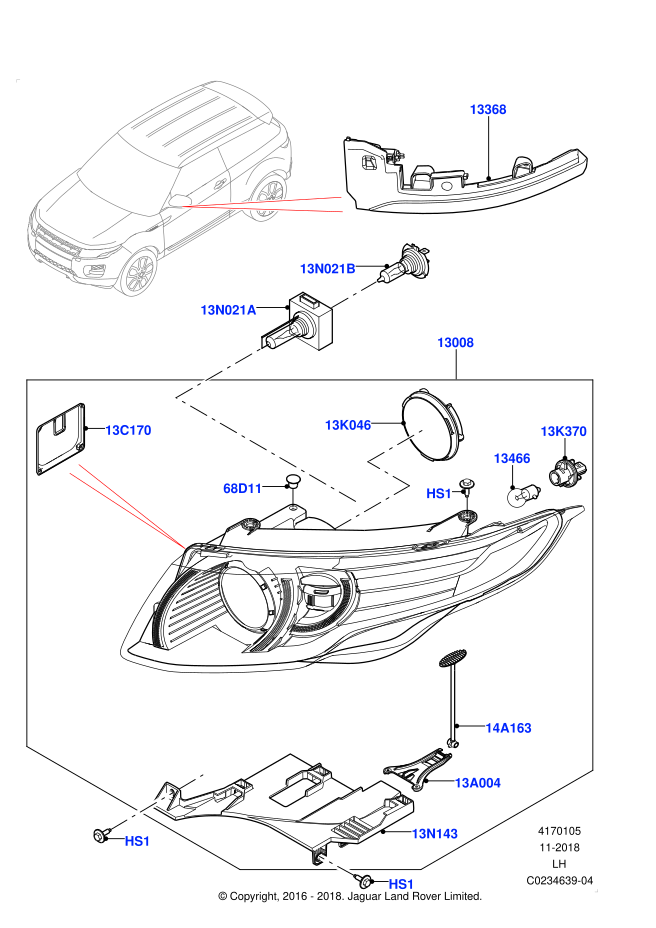 LR112561 - LAND ROVER HEADLAMP – Rostock Auto Spare Parts