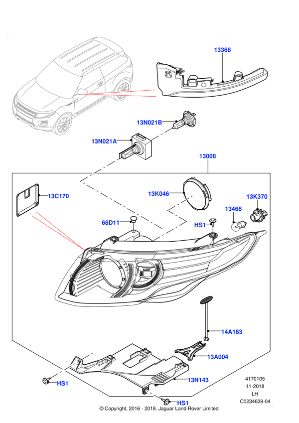 LR077380 - LAND ROVER HEADLAMP – Rostock Auto Spare Parts