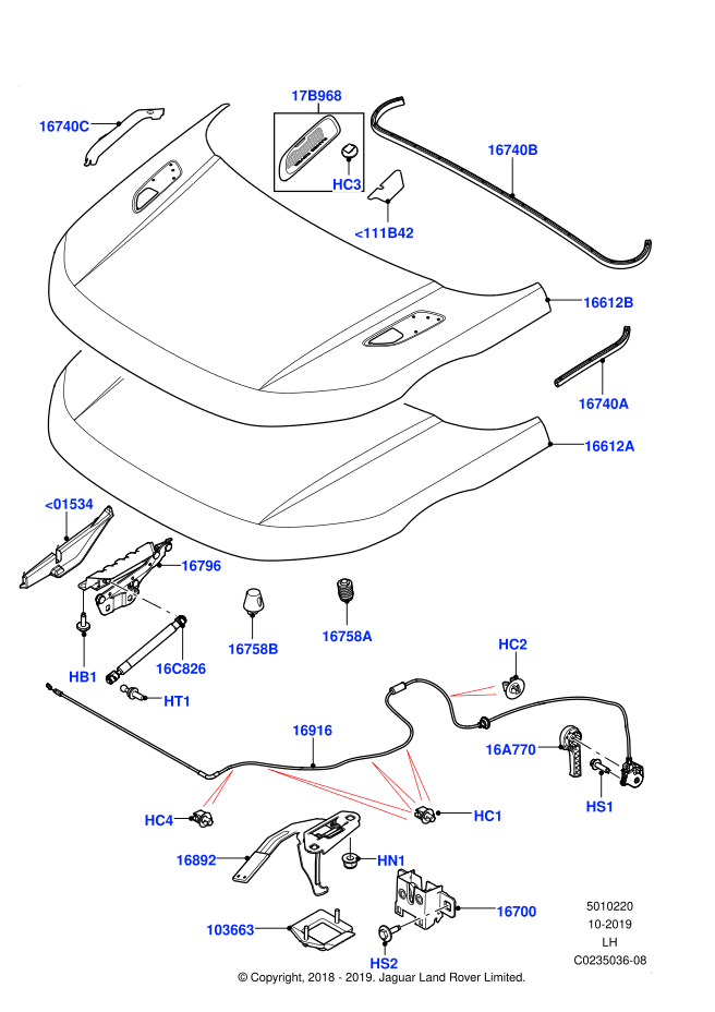 LR027587 - LAND ROVER HOOD – Rostock Auto Spare Parts