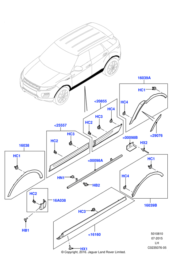 LR045564 - LAND ROVER MOULDING - DOOR OUTSIDE – Rostock Auto Spare Parts