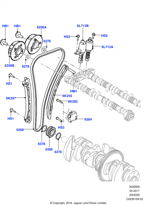 LR025262 - LAND ROVER TENSIONER - TIMING CHAIN – Rostock Auto Spare Parts