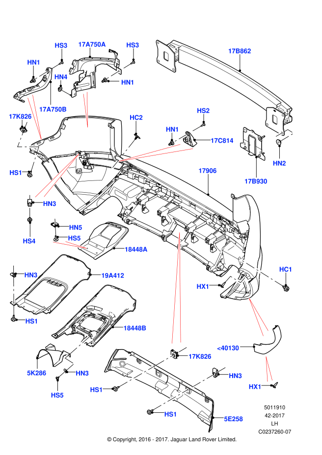 LR048301 - LAND ROVER BUMPER - REAR – Rostock Auto Spare Parts