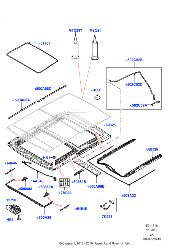 LR084562 - LAND ROVER WEATHERSTRIP - SLIDING ROOF PANEL – Rostock Auto ...