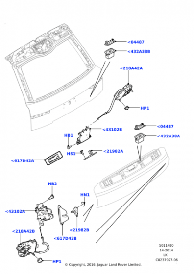 LR034341-ACTUATOR DOOR LATCH – Rostock Auto Spare Parts
