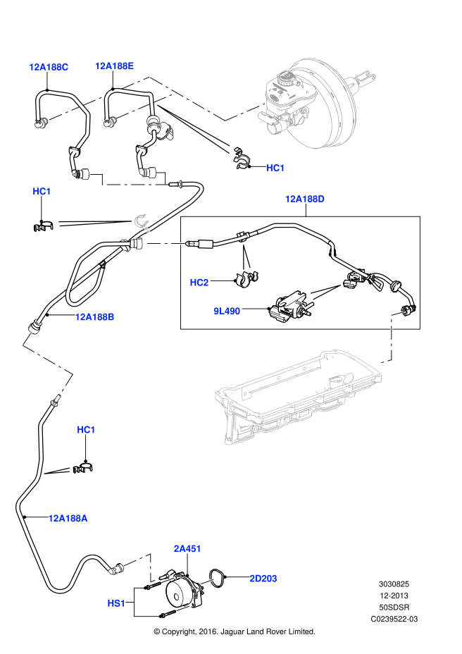 LR088580 - LAND ROVER HOSE - VACUUM – Rostock Auto Spare Parts