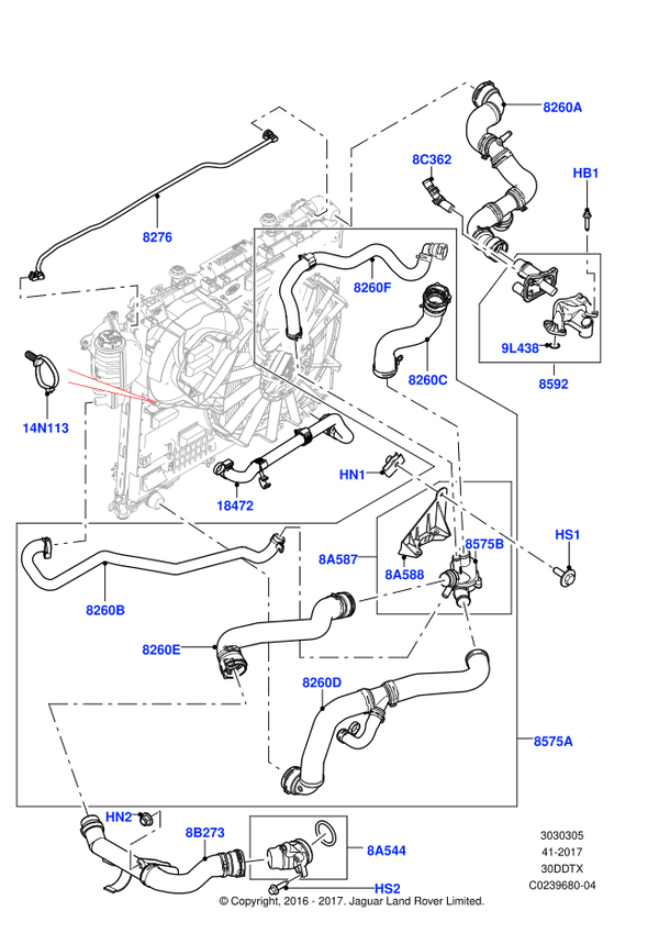 LR034641 - LAND ROVER HOSE – Rostock Auto Spare Parts