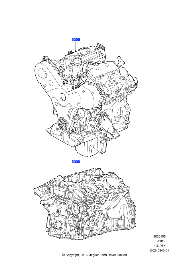 LR127427 - LAND ROVER ENGINE - STRIPPED – Rostock Auto Spare Parts