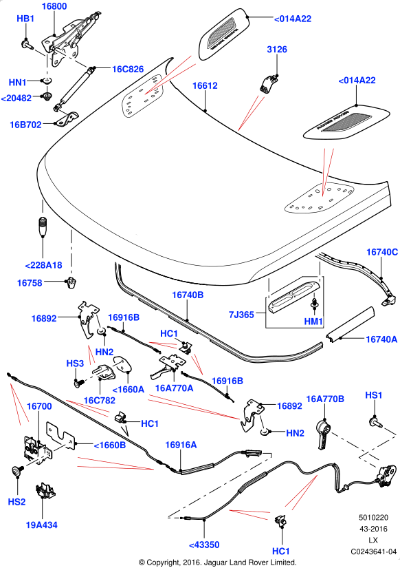 LR110359 - LAND ROVER CABLE - HOOD CONTROL – Rostock Auto Spare Parts