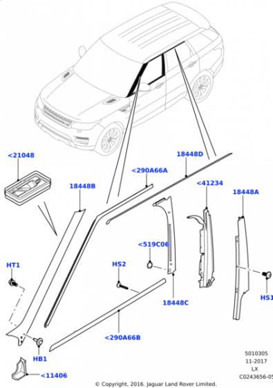 LR043748-MOULDING FRONT DOOR – Rostock Auto Spare Parts