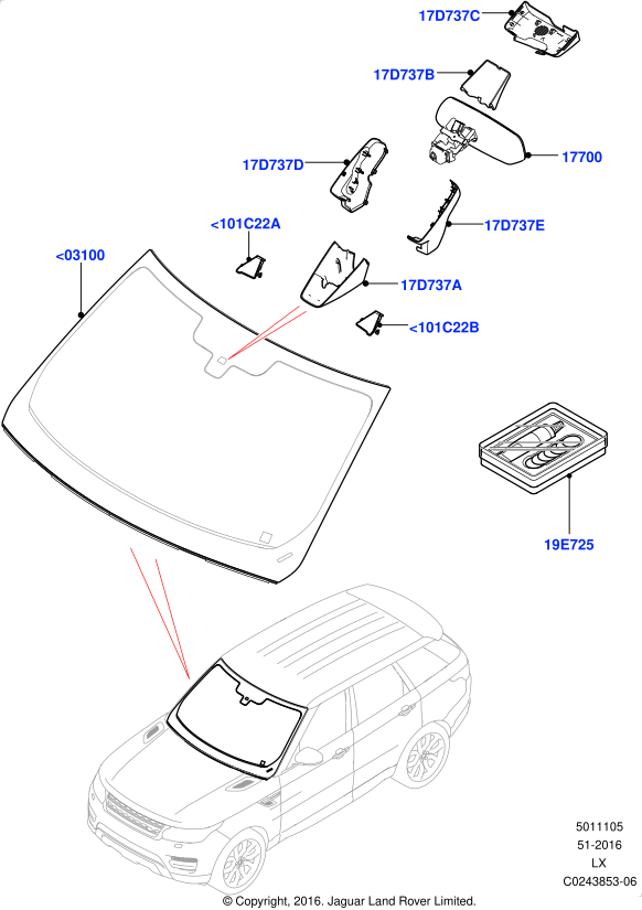 LR098862 - LAND ROVER GLASS - WINDSCREEN – Rostock Auto Spare Parts