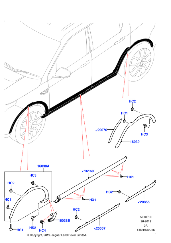 LR076033 - LAND ROVER MOULDING – Rostock Auto Spare Parts