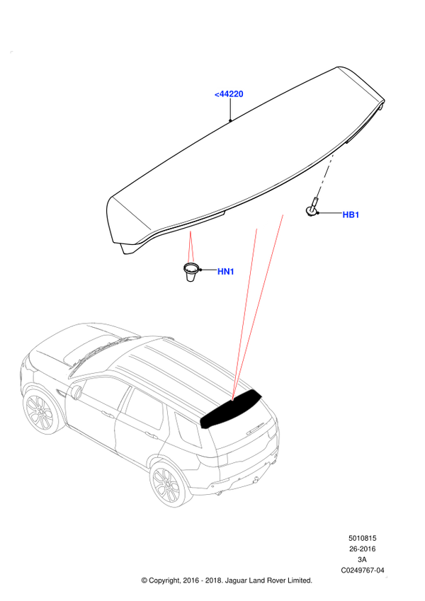 LR094264 - LAND ROVER SPOILER - REAR – Rostock Auto Spare Parts