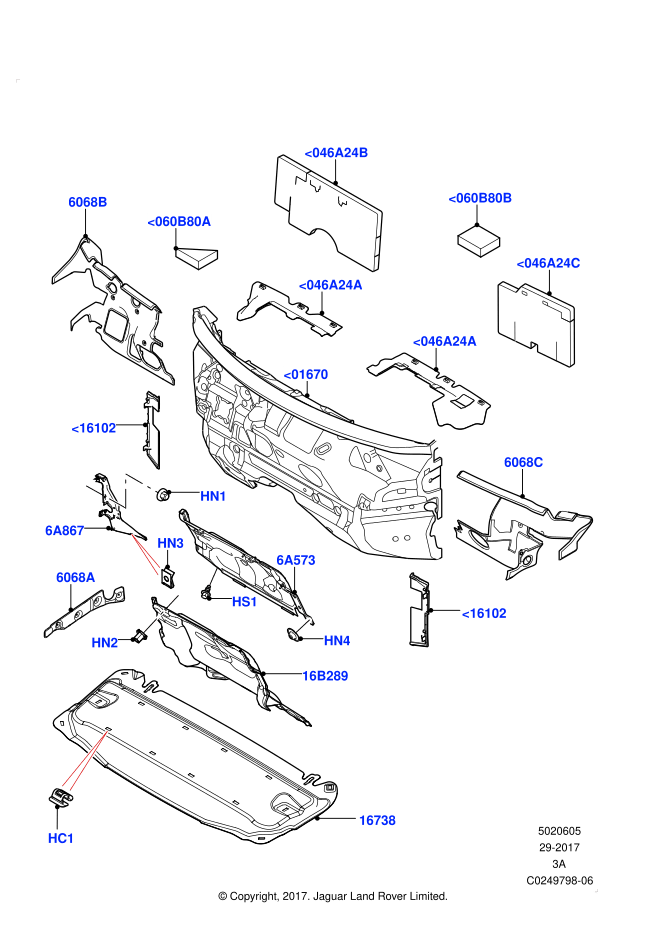 LR059778 - LAND ROVER INSULATOR - HOOD – Rostock Auto Spare Parts