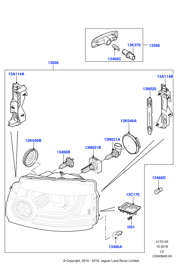 LR052391 - LAND ROVER HEADLAMP – Rostock Auto Spare Parts