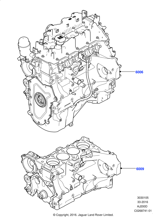 LR090358 - LAND ROVER ENGINE - STRIPPED – Rostock Auto Spare Parts