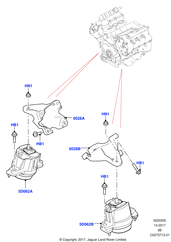 LR094225 - LAND ROVER BRACKET - ENGINE MOUNTING – Rostock Auto Spare Parts
