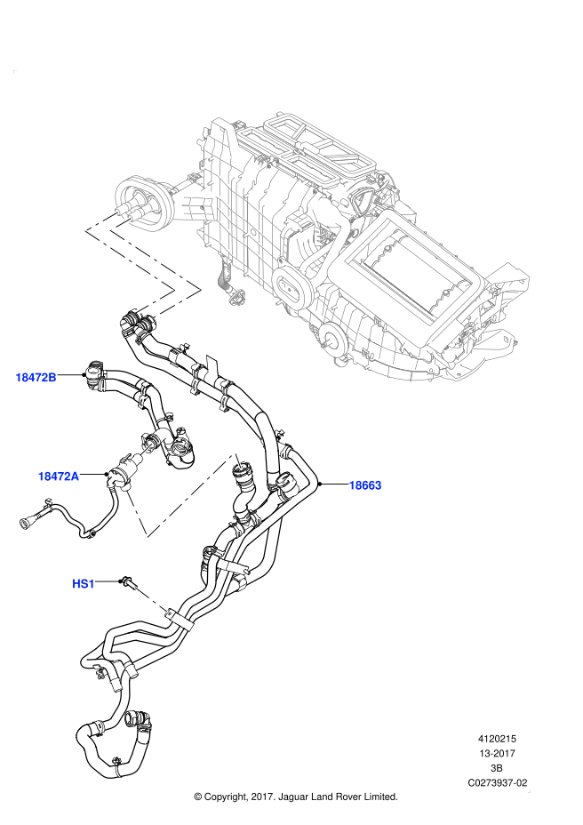 LR093677 - LAND ROVER HOSE - HEATER WATER – Rostock Auto Spare Parts