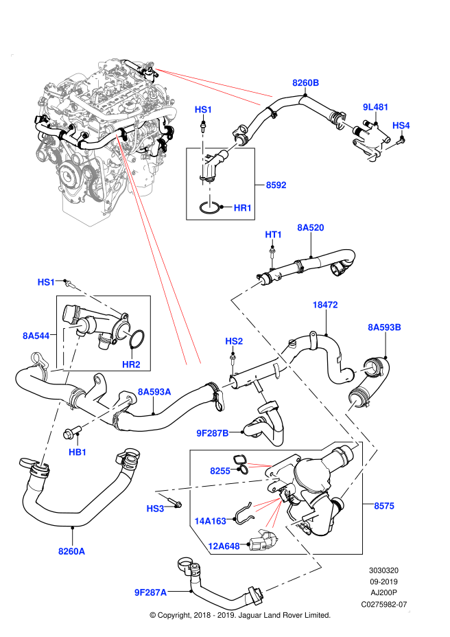 LR093489 - LAND ROVER SEPARATOR - COOLANT DEGAS – Rostock Auto Spare Parts
