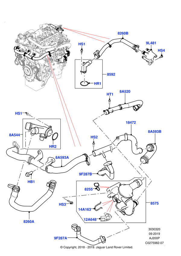 LR093489 - LAND ROVER SEPARATOR - COOLANT DEGAS – Rostock Auto Spare Parts