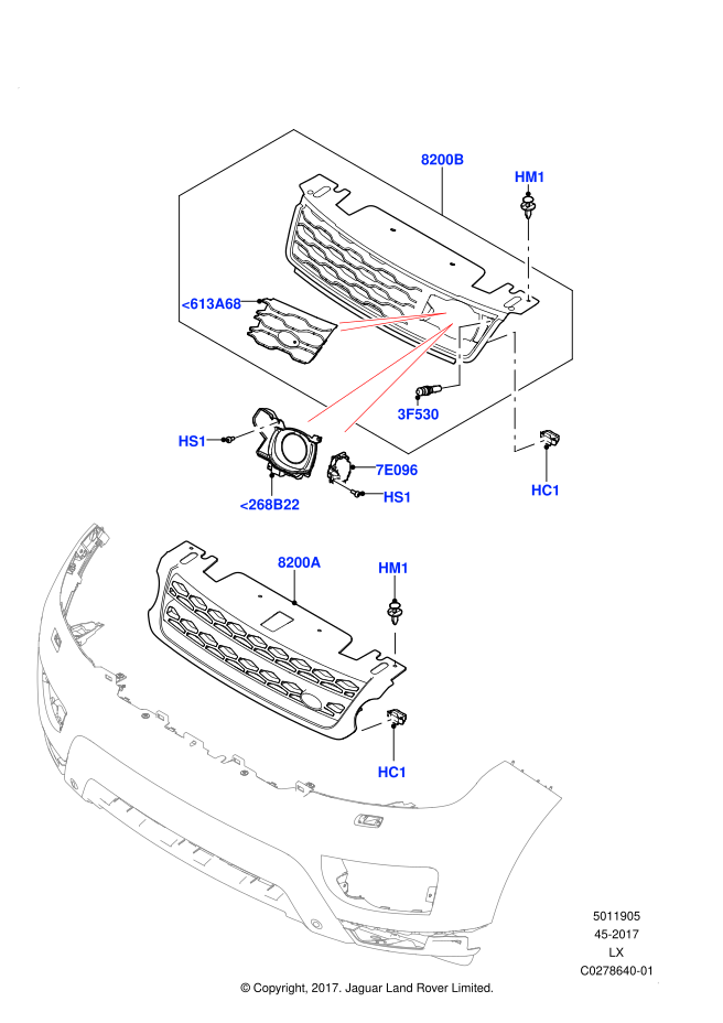 LR116510 - LAND ROVER GRILLE - RADIATOR – Rostock Auto Spare Parts