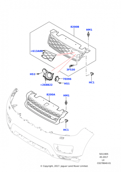 LR054767-RADIATOR GRILLE – Rostock Auto Spare Parts