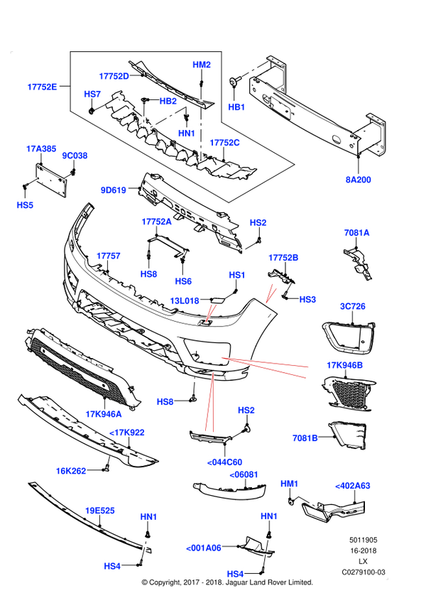 LR099487 - LAND ROVER BRACKET - BUMPER MOUNTING – Rostock Auto Spare Parts