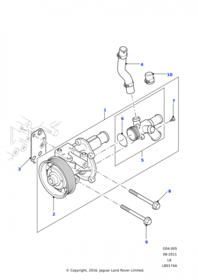 LR004799-WATER PUMP – Rostock Auto Spare Parts