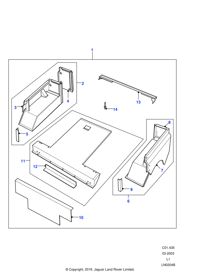LR048185 - LAND ROVER BULKHEAD ASSEMBLY-BODY FRONT – Rostock Auto Spare ...