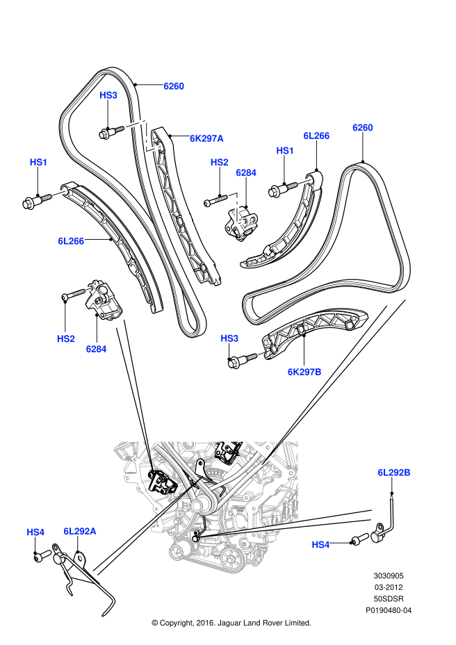 LR010883 - LAND ROVER TENSIONER - TIMING CHAIN – Rostock Auto Spare Parts