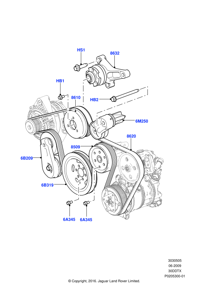 LR079293 - LAND ROVER TENSIONER – Rostock Auto Spare Parts
