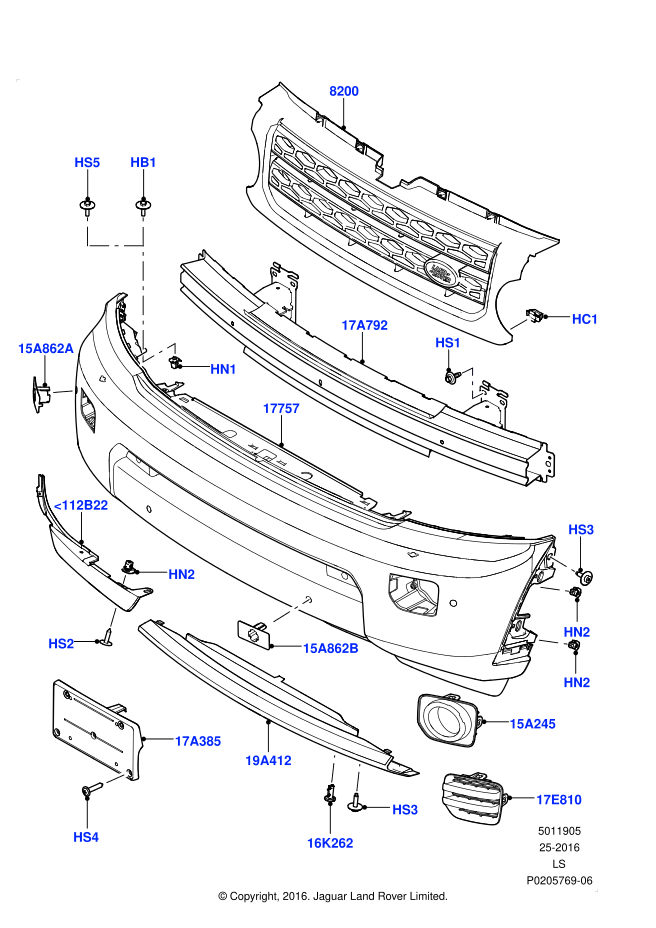 LR064189 - LAND ROVER BUMPER – Rostock Auto Spare Parts